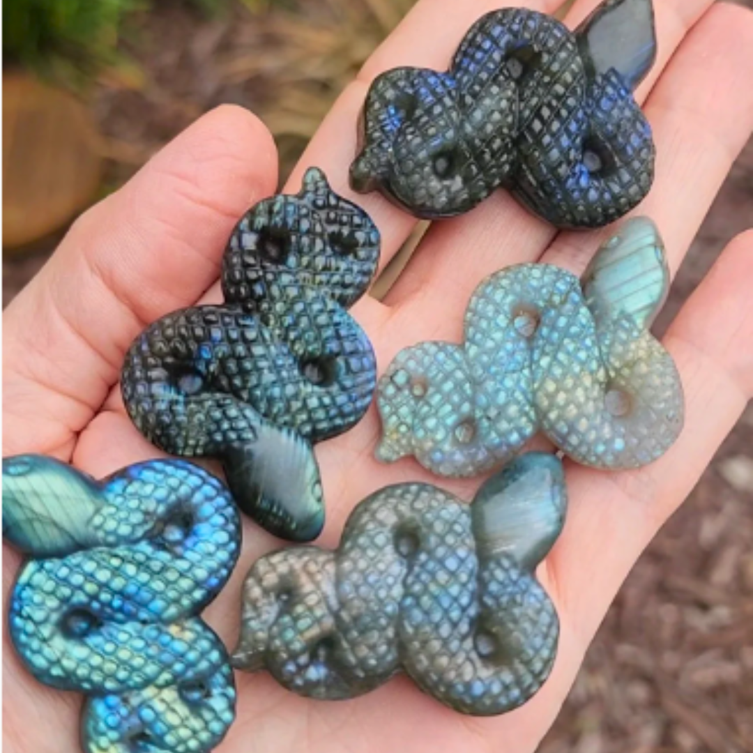 Labradorite Snake (hand-carved) – The House of Ashé